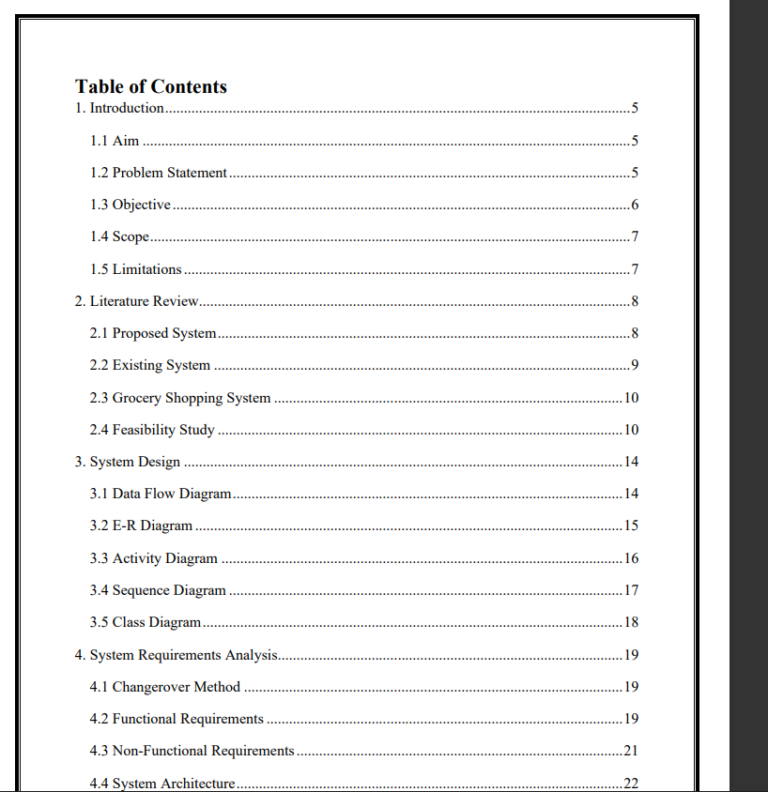 Online Grocery Store Project Report | Projectworlds