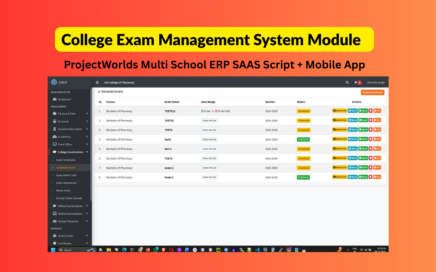 College Exam Management System | Projectworlds